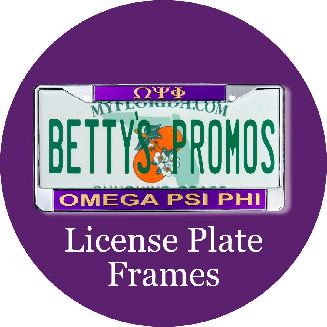 Omega Psi Phi ΩΨΦ Auto Tag Frames | Omega Psi Phi Car Tag Frames