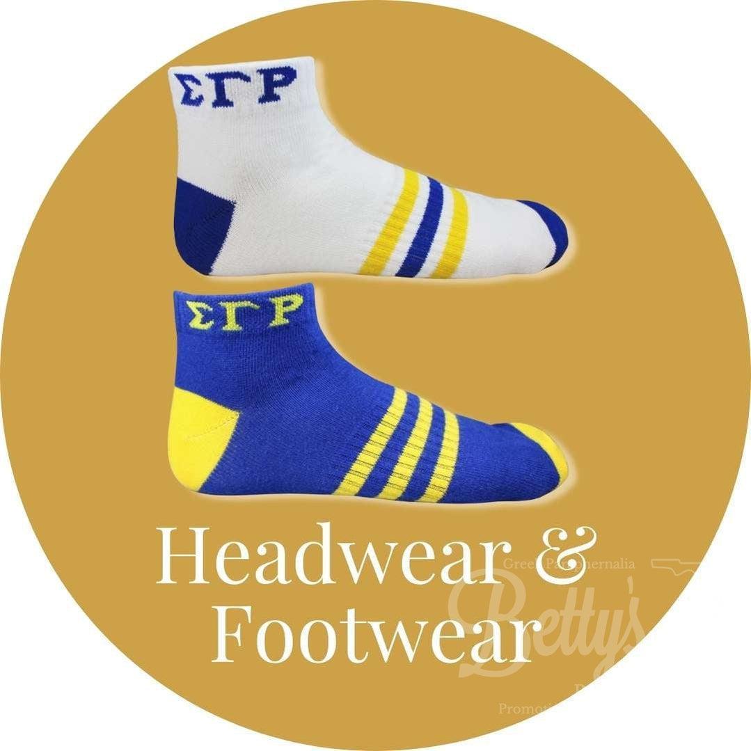Sigma Gamma Rho ΣΓΡ Headwear & Footwear | Hats, Visors, Socks, Sandals