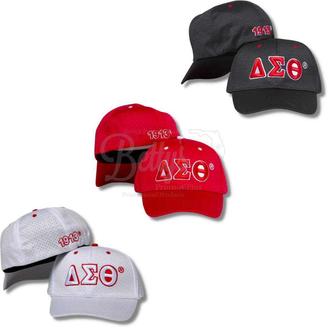 Delta Sigma Theta ΔΣΘ Greek Letters Mesh Flex Fit Embroidered Hat