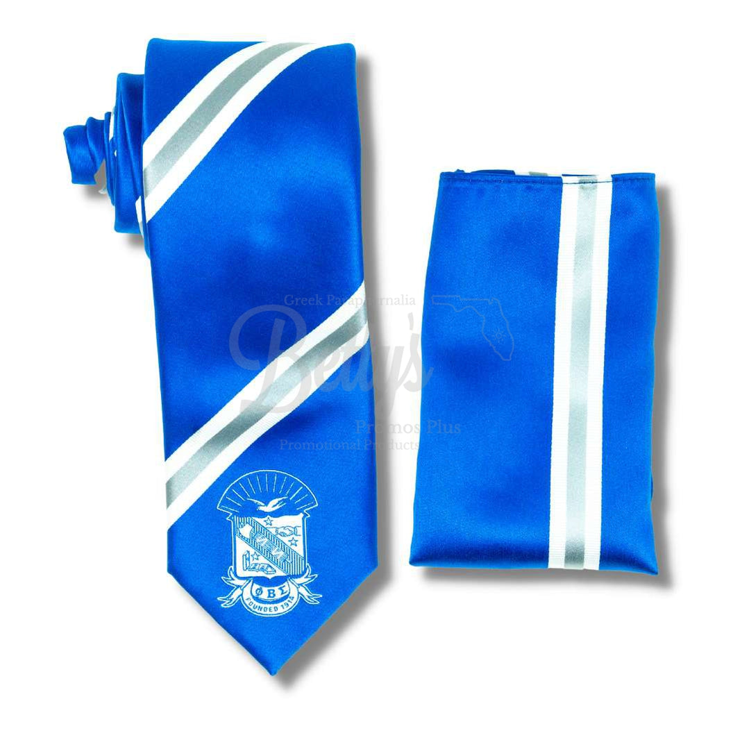 Phi Beta Sigma ΦΒΣ Tie and Pocket Square Combo