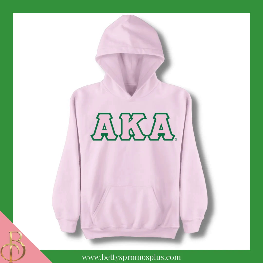 Alpha Kappa Alpha AKA Greek Letter Double-Stitched Embroidered Hoodie