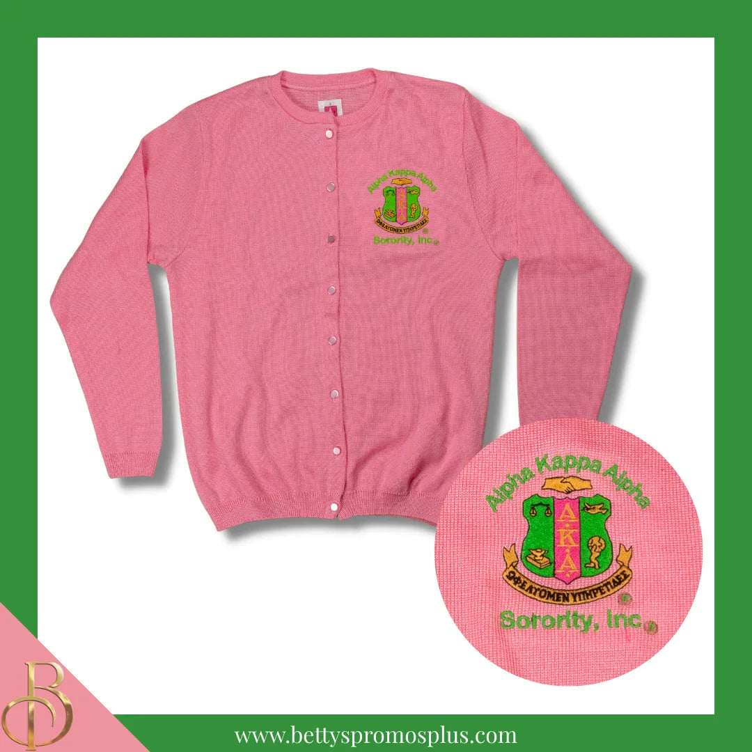 Alpha Kappa Alpha AKA Shield Cardigan Sweater