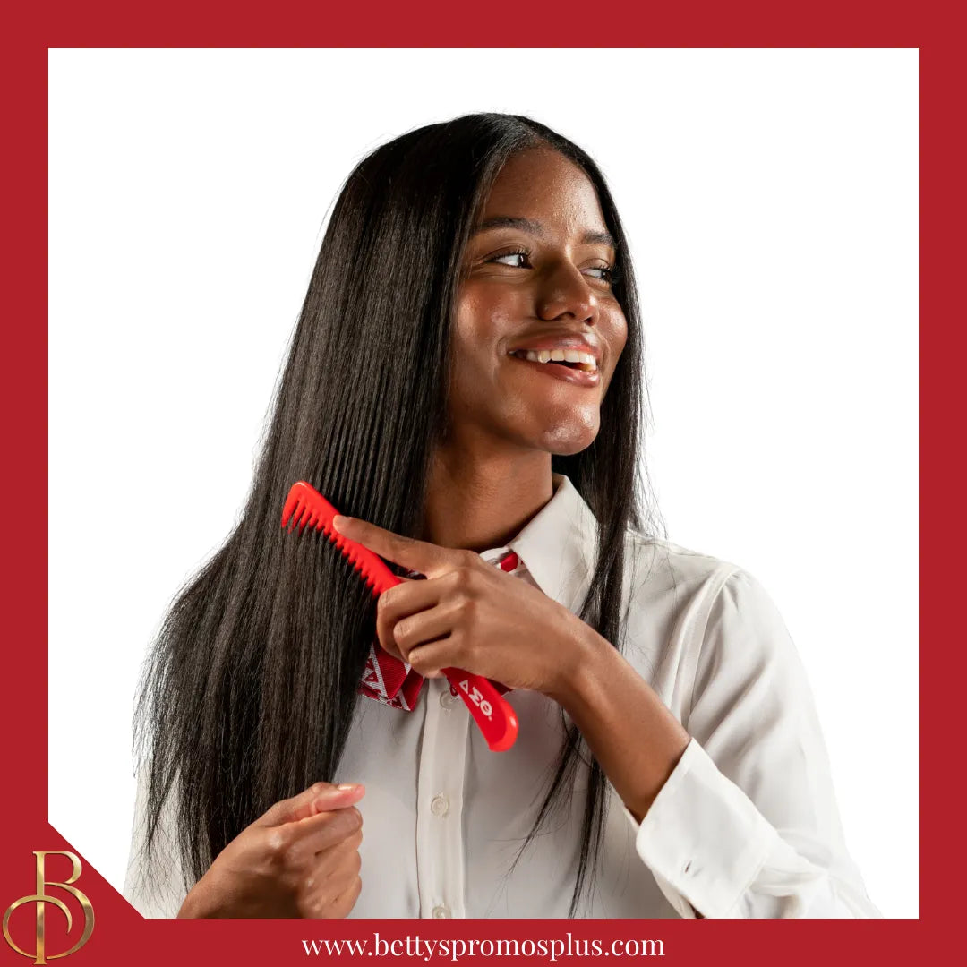 Delta Sigma Theta ΔΣΘ Unbreakable Detangling Hair Comb