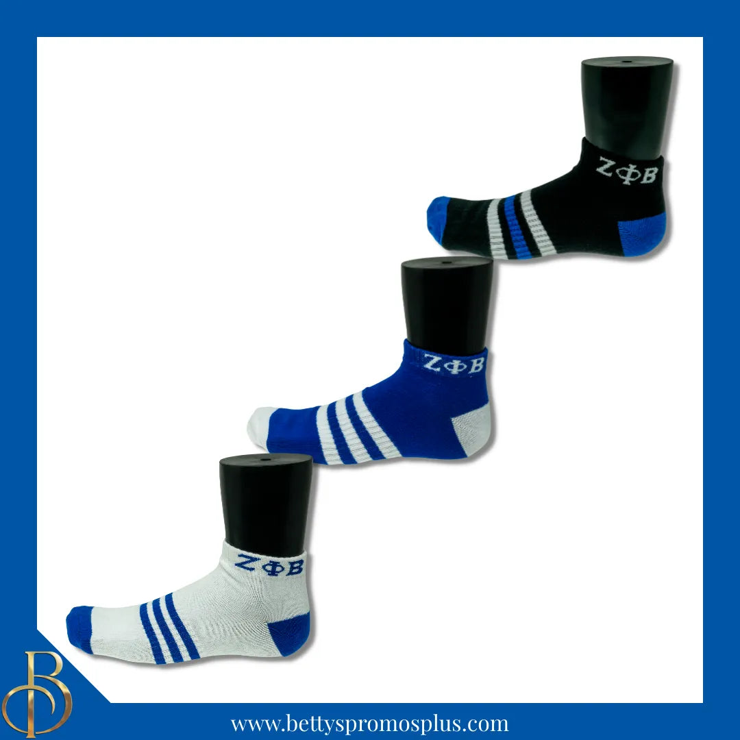 Zeta Phi Beta ΖΦΒ Breathable Ankle Socks with Arch Support
