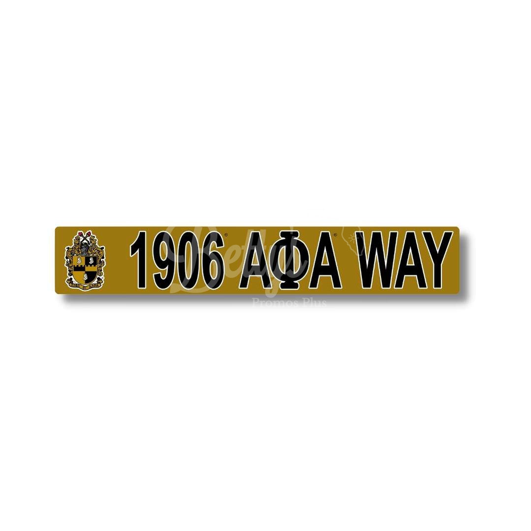 Alpha Phi Alpha "1906 ΑΦΑ Way" Street Sign – Betty's Promos Plus, LLC