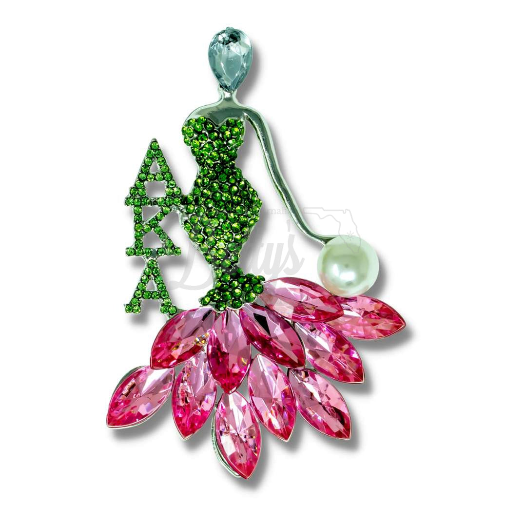 Alpha Kappa Alpha Rhinestone Pins | AKA Rhinestone Pins
