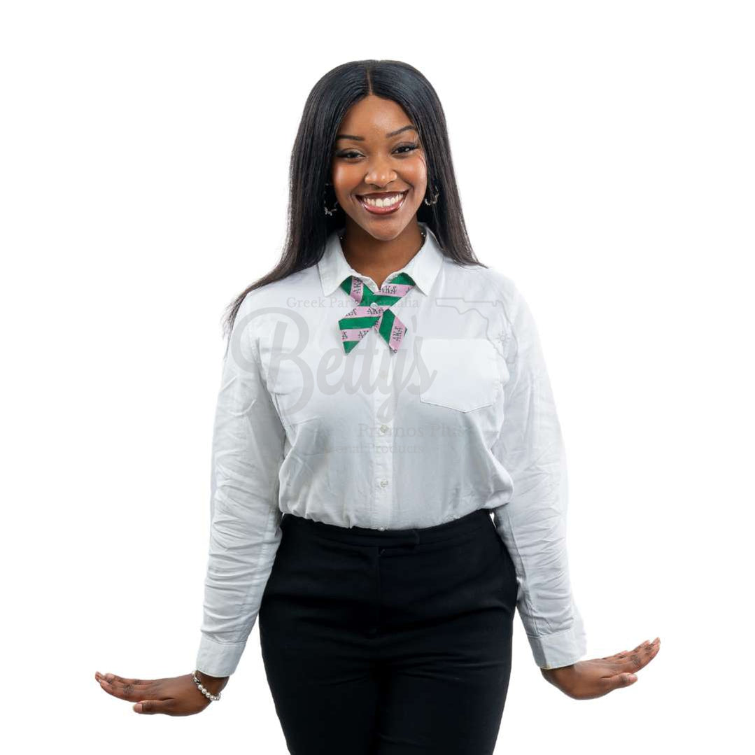 Alpha Kappa Alpha AKA Greek Letters Crossover Bow Tie