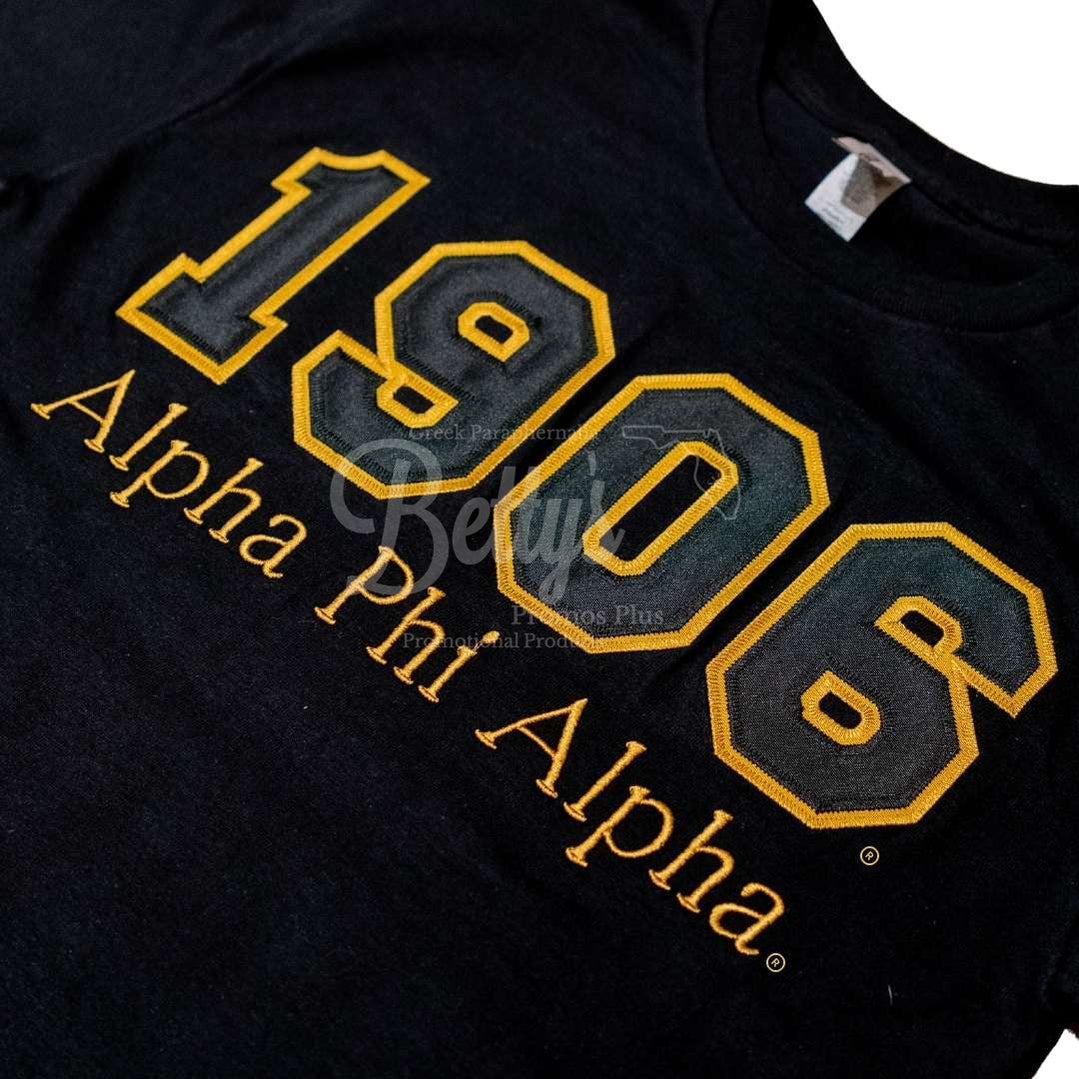 Alpha Phi Alpha 1906 ΑΦΑ Script Double Stitched Appliqué Embroidered L